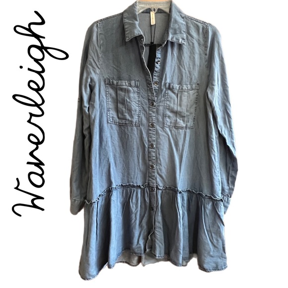 Waverleigh | Dresses | New Waverleigh Chambray Dress With Babydoll ...